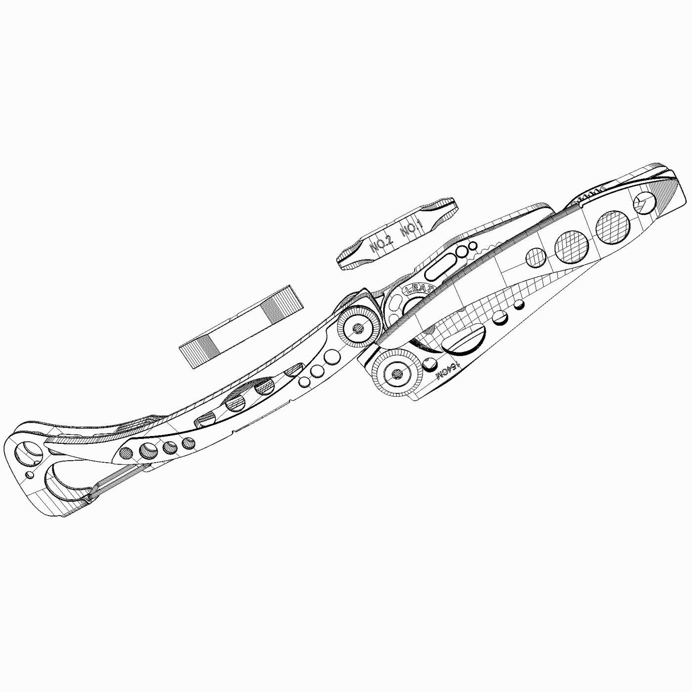 leatherman skeletool cx 3d model