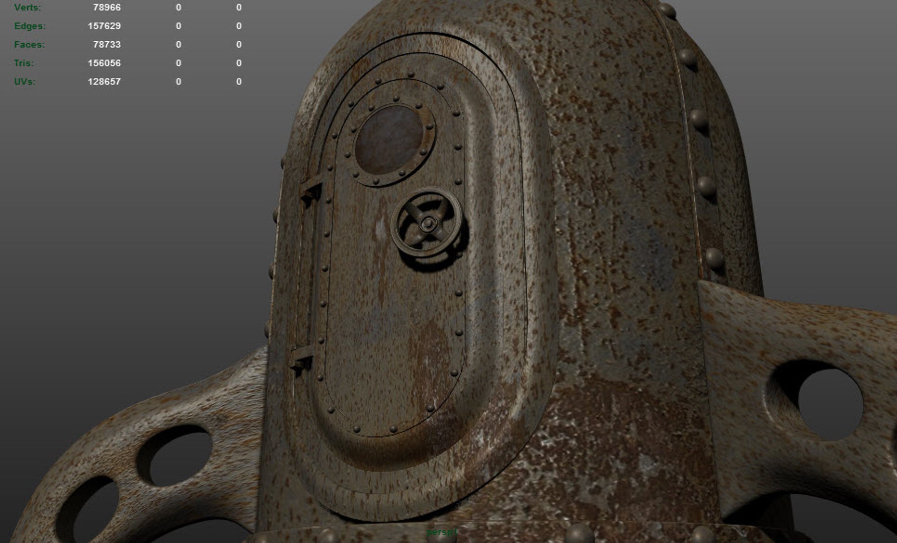 3d Model Rusty Rocket