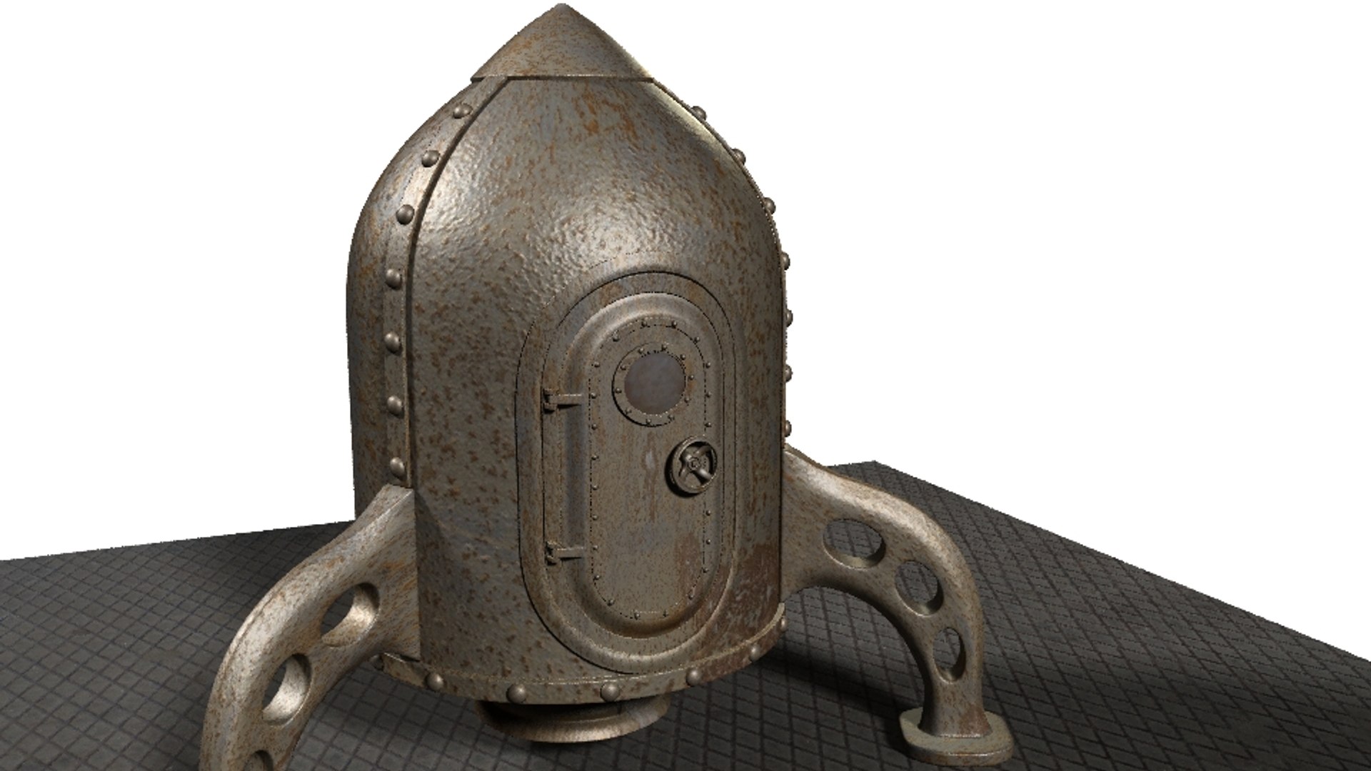 3d Model Rusty Rocket