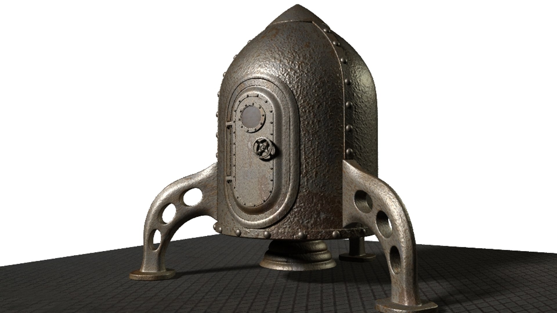 3d Model Rusty Rocket