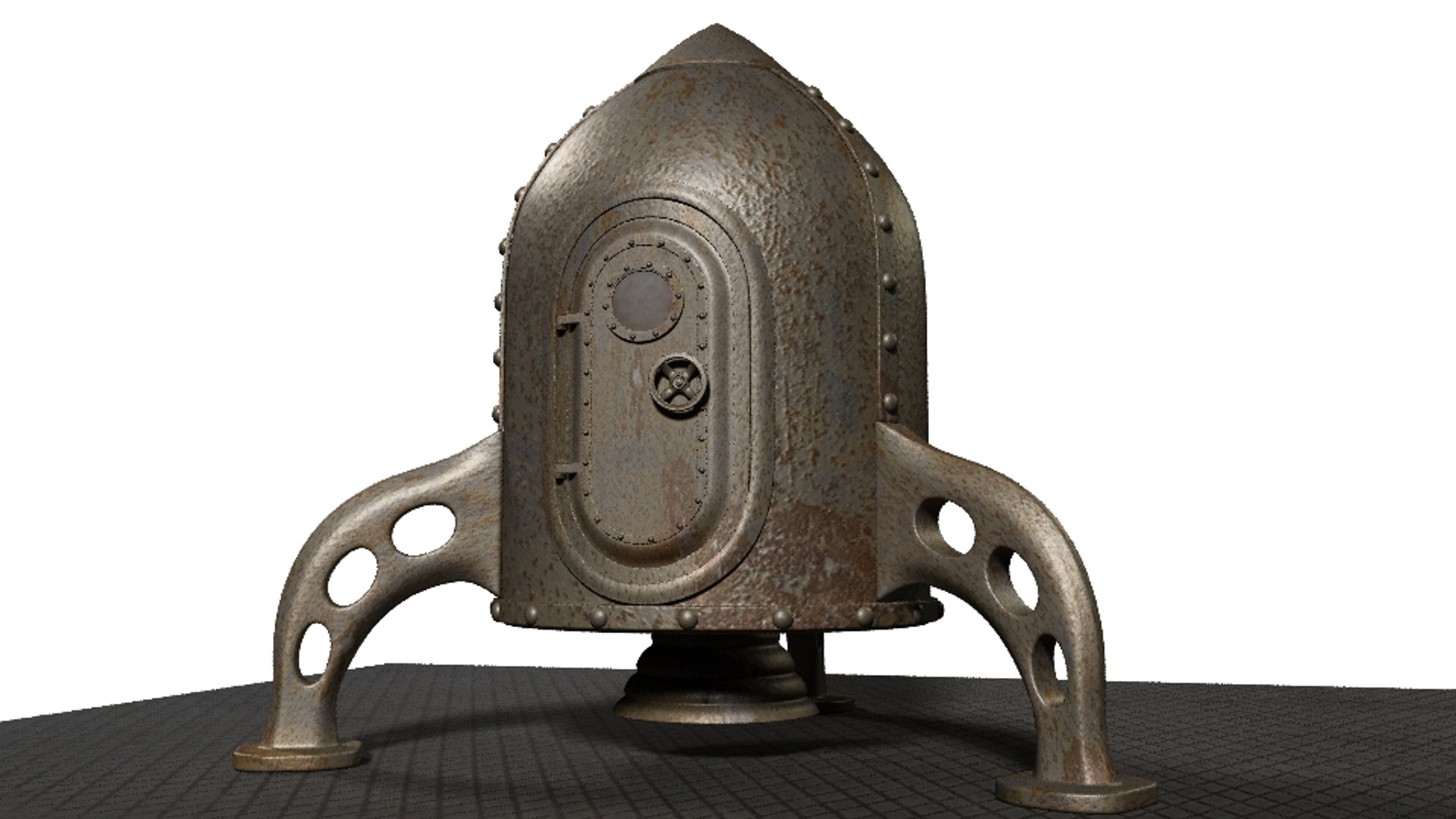 3d Model Rusty Rocket