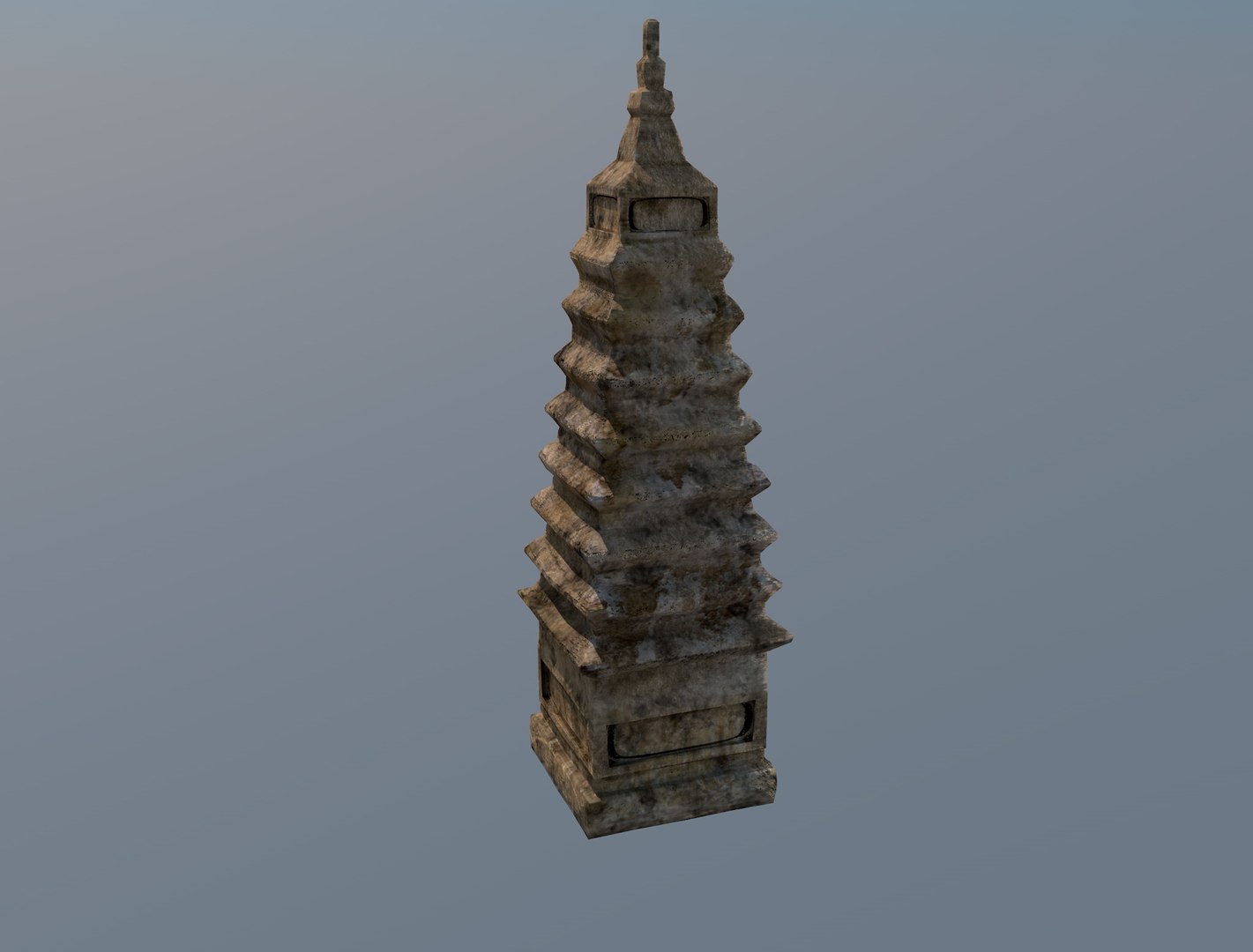chinese pillar statue c4d