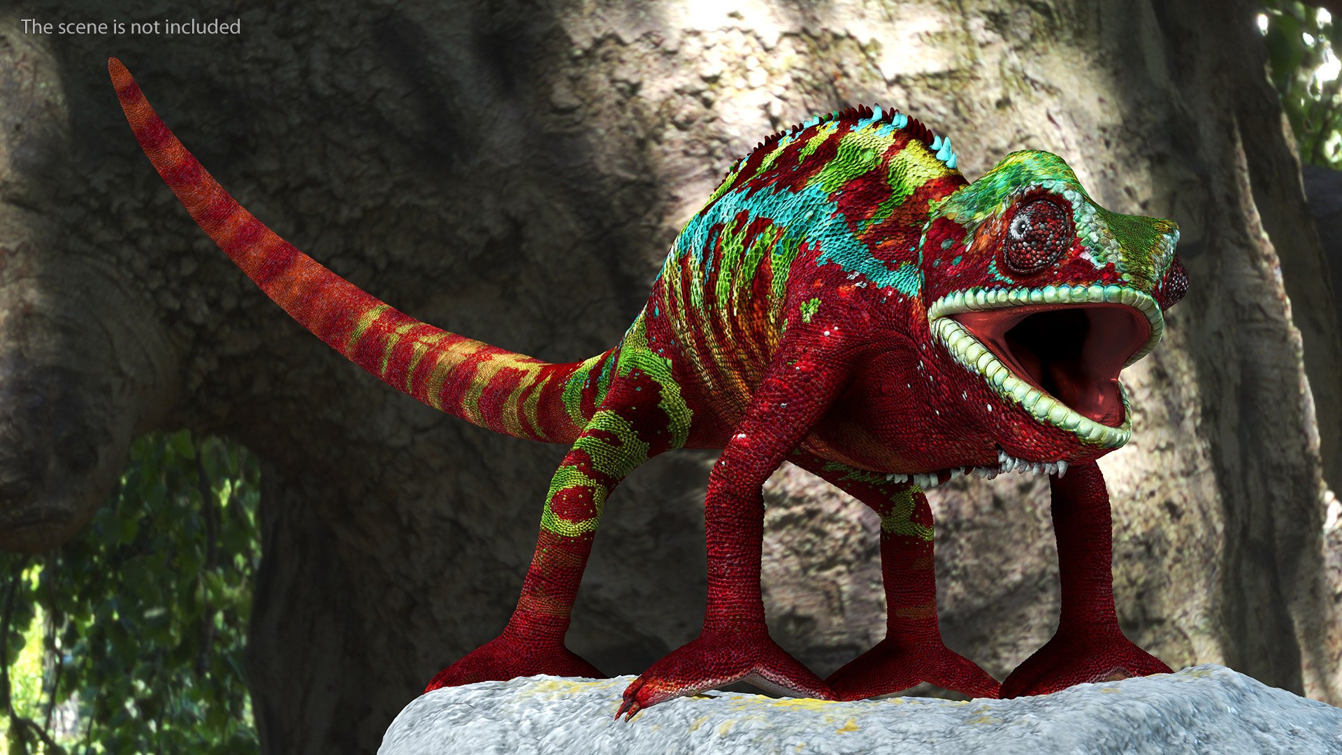 3D Chameleon Red Rigged For Cinema 4D - TurboSquid 2081413