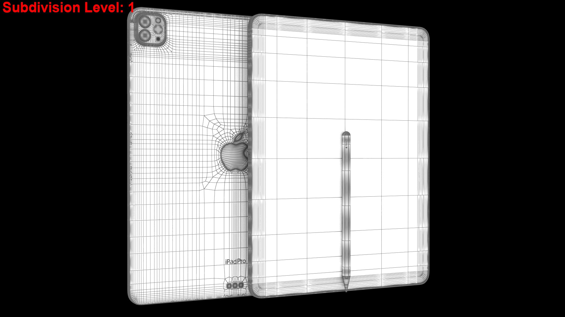 Apple iPad Pro 12-9 2022 Silver with Pencil 3D model - TurboSquid 2151259