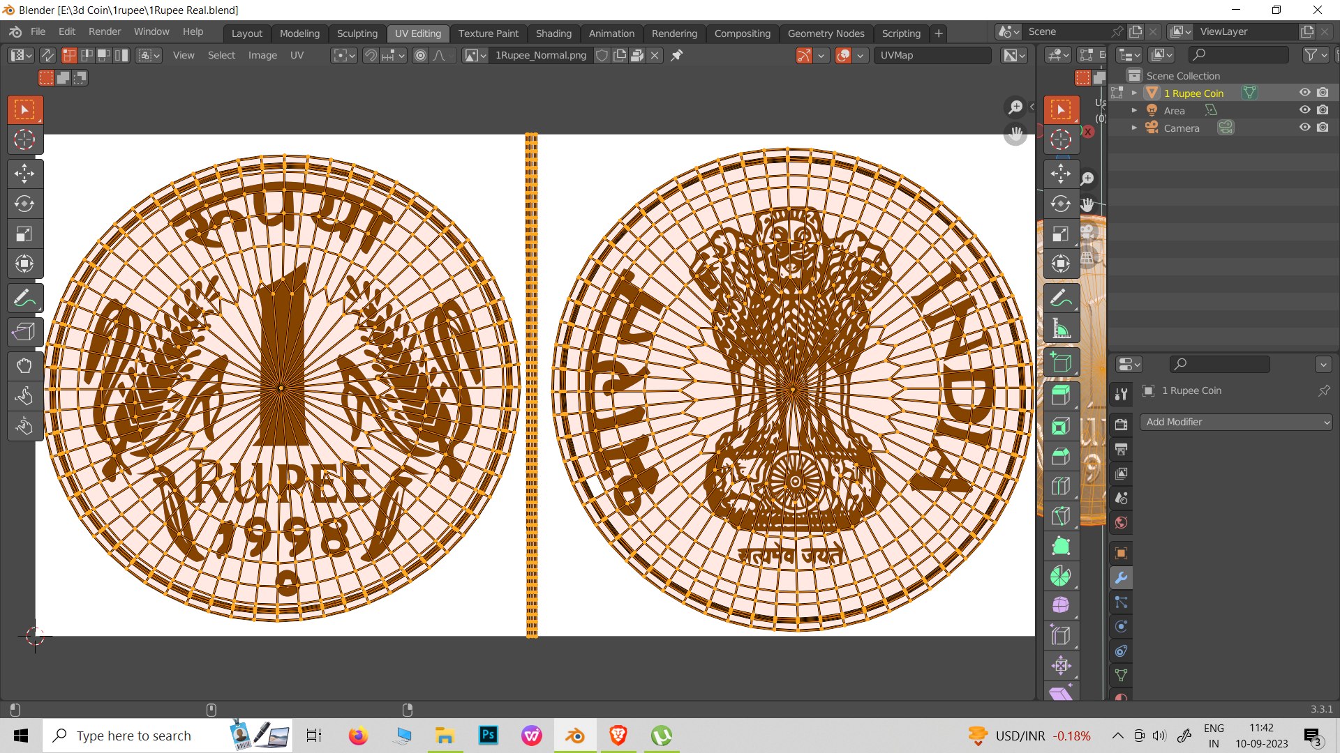 3D Model Indian Rupee Coin - TurboSquid 1479471