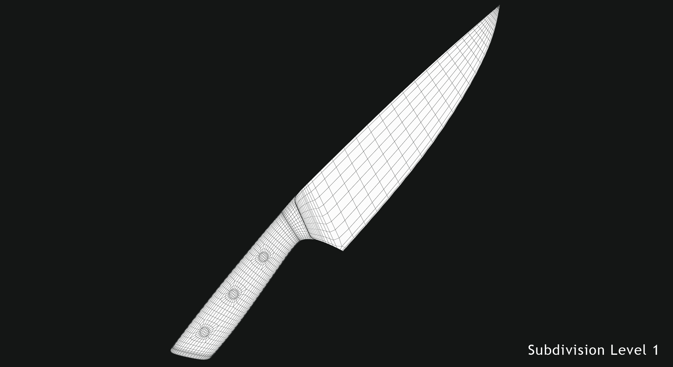 Kitchen knife 3D - TurboSquid 1353248