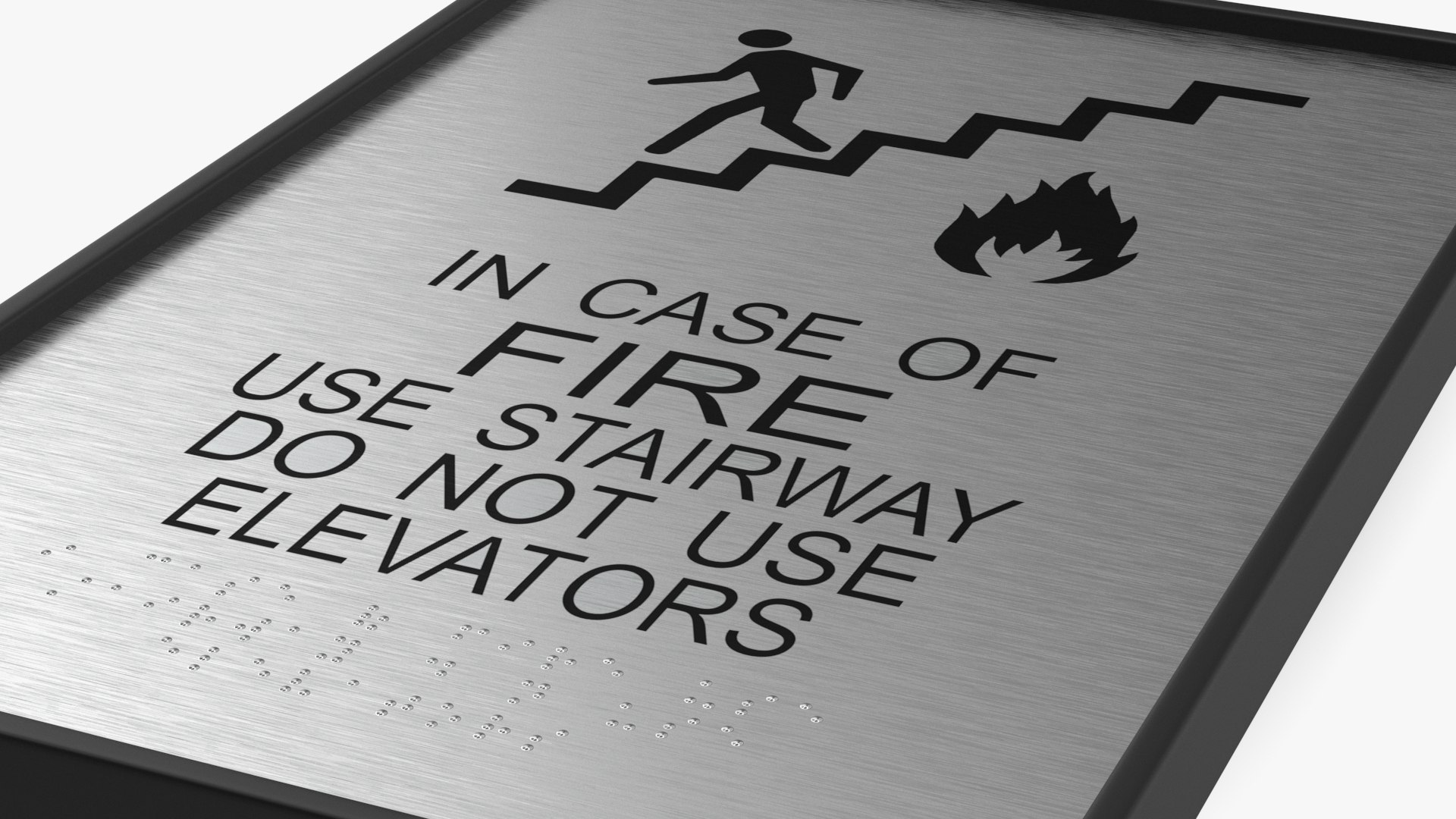 3D In Case Of Fire Sign Model - TurboSquid 2040300