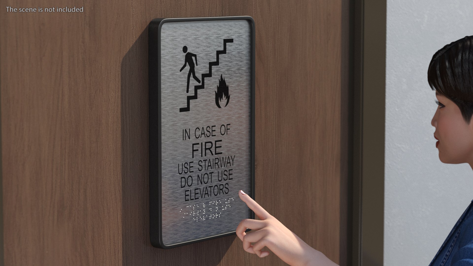 3D In Case Of Fire Sign Model - TurboSquid 2040300