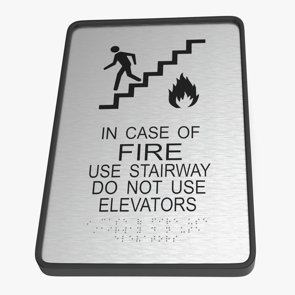 3D In Case of Fire Sign model - TurboSquid 2040300
