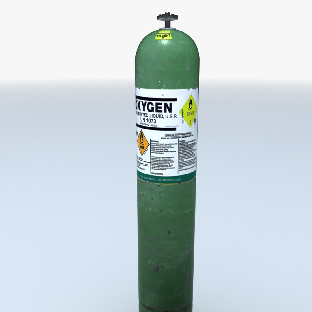 3ds Max Pressurised Oxygen Cylinder