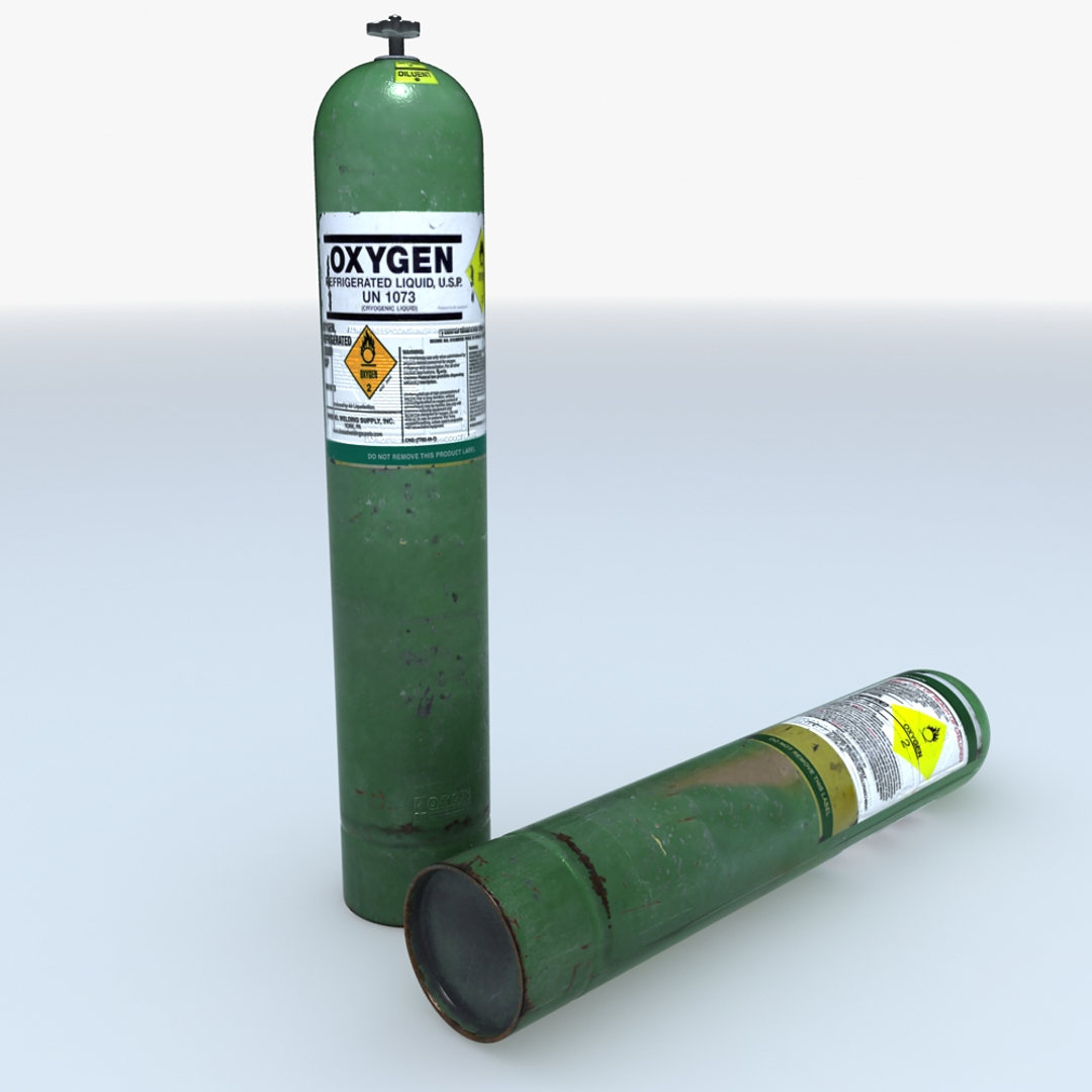 3ds max pressurised oxygen cylinder