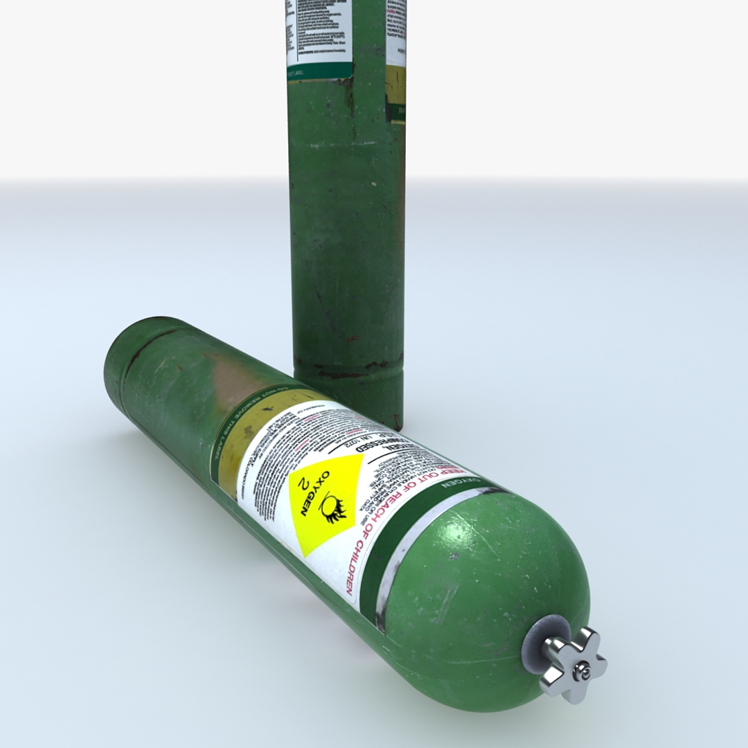 3ds max pressurised oxygen cylinder