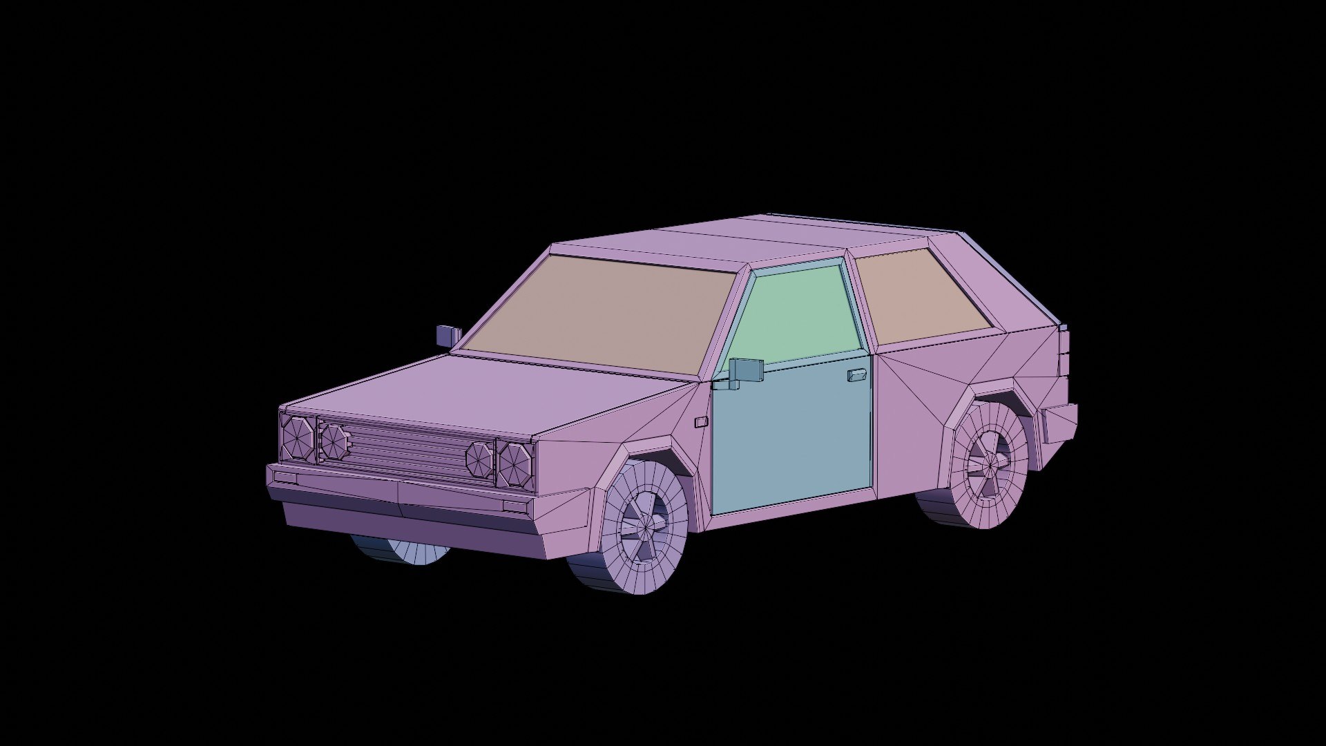 3D Stylized Euro Hatchback Car Low Poly Model - TurboSquid 2293666