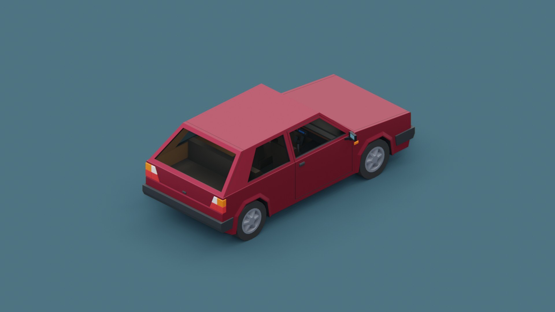 3D Stylized Euro Hatchback Car Low Poly Model - TurboSquid 2293666