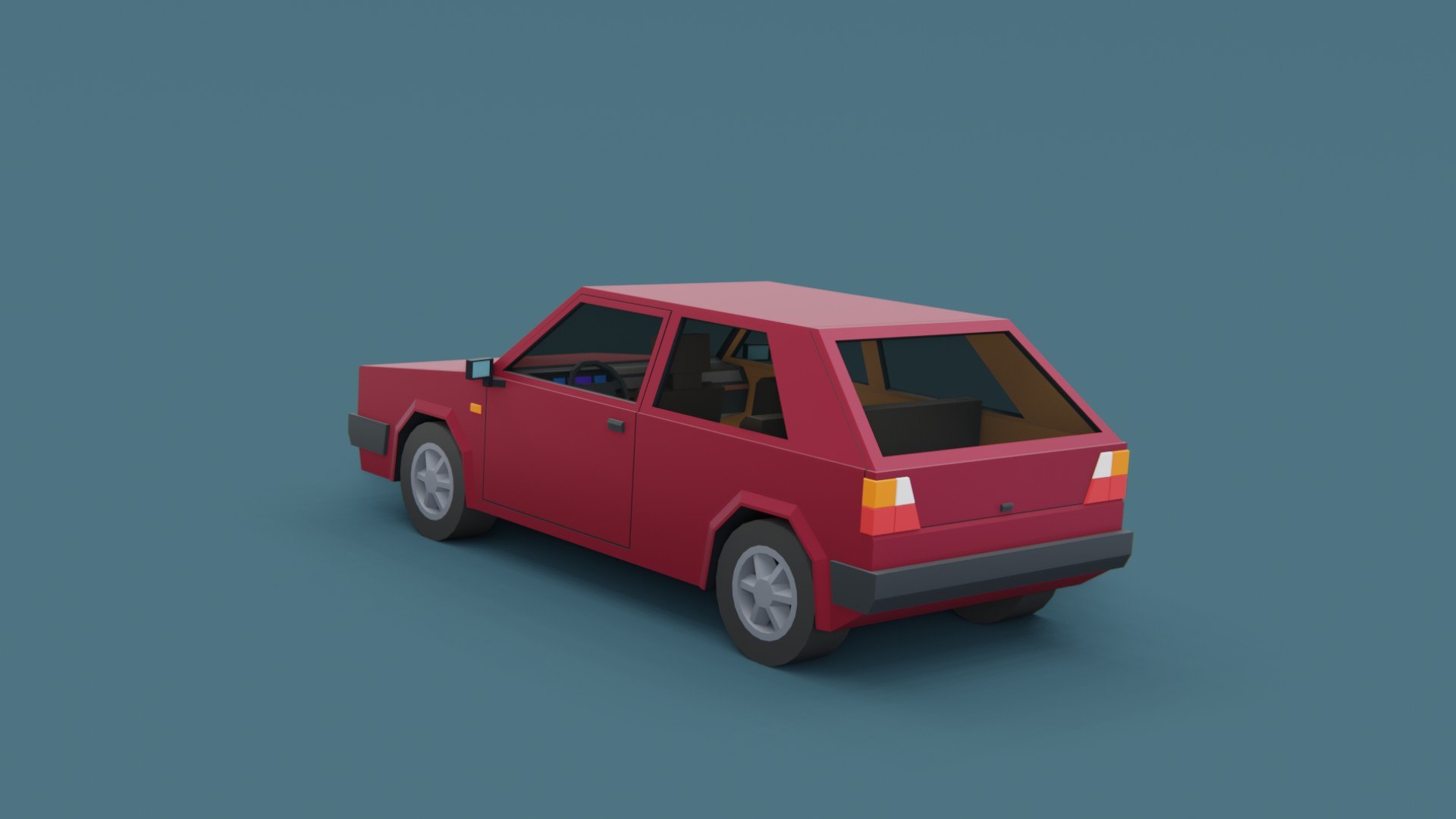3D Stylized Euro Hatchback Car Low Poly Model - TurboSquid 2293666