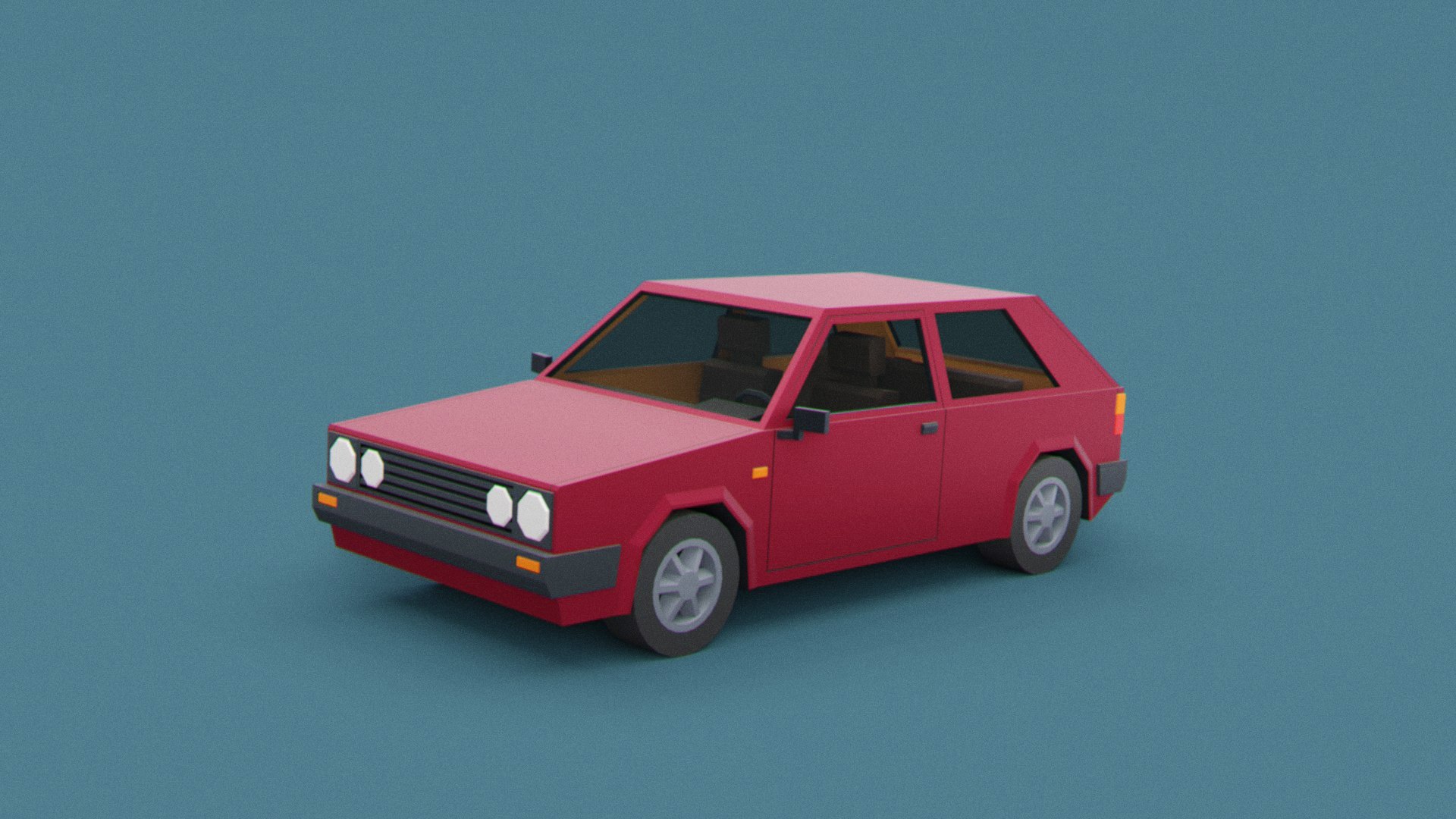3D Stylized Euro Hatchback Car Low Poly Model - TurboSquid 2293666