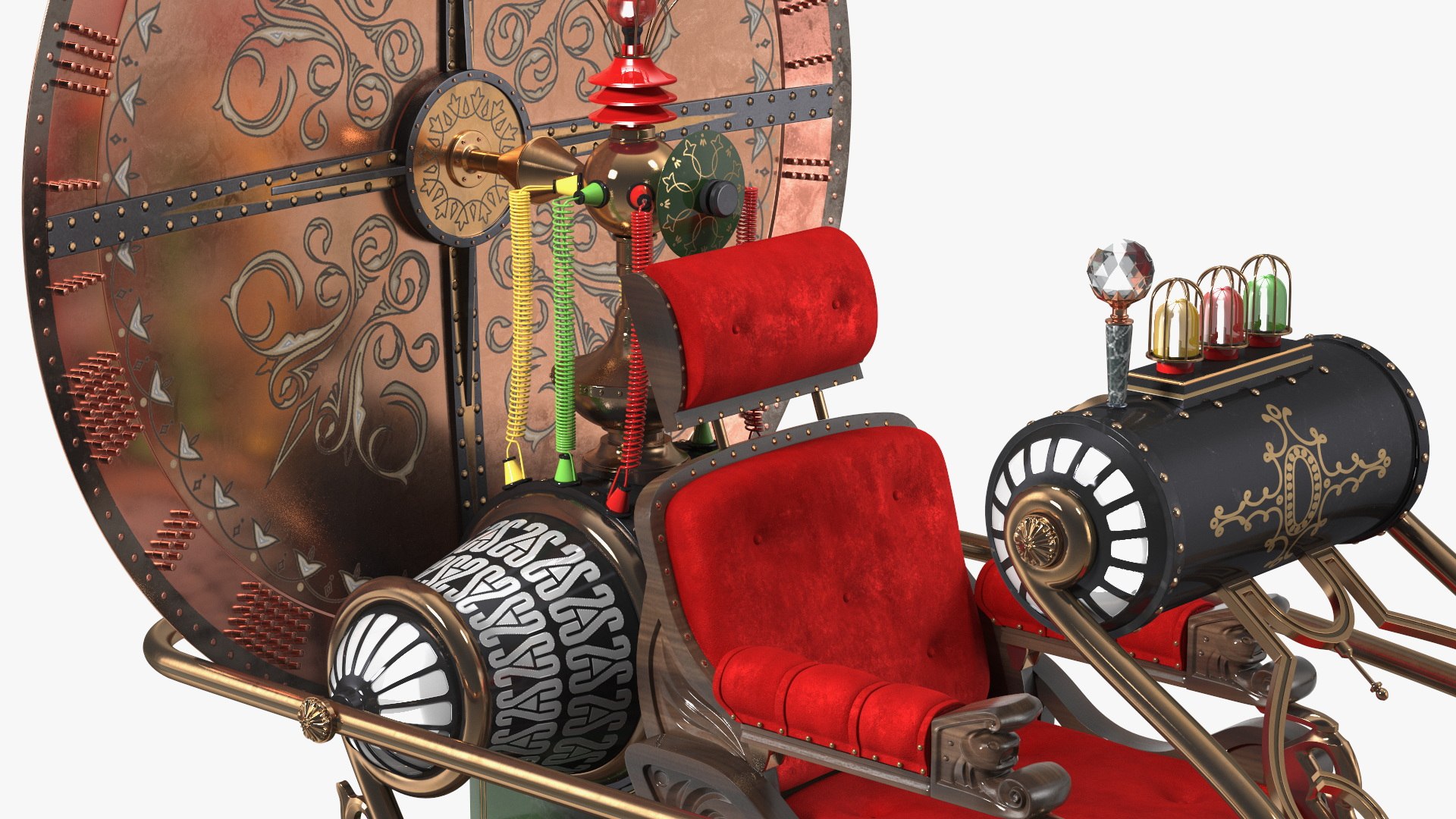 Retro Time Machine By Herbert Wells Rigged For Maya 3D Model ...
