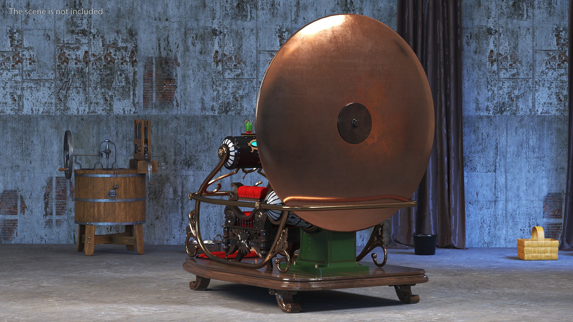 Retro Time Machine By Herbert Wells Rigged For Maya 3D Model ...