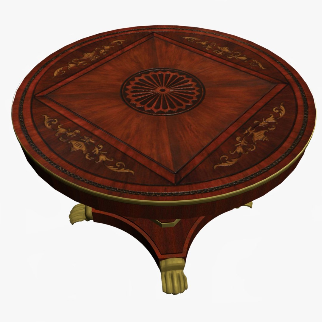Antique Center Table 3d Model