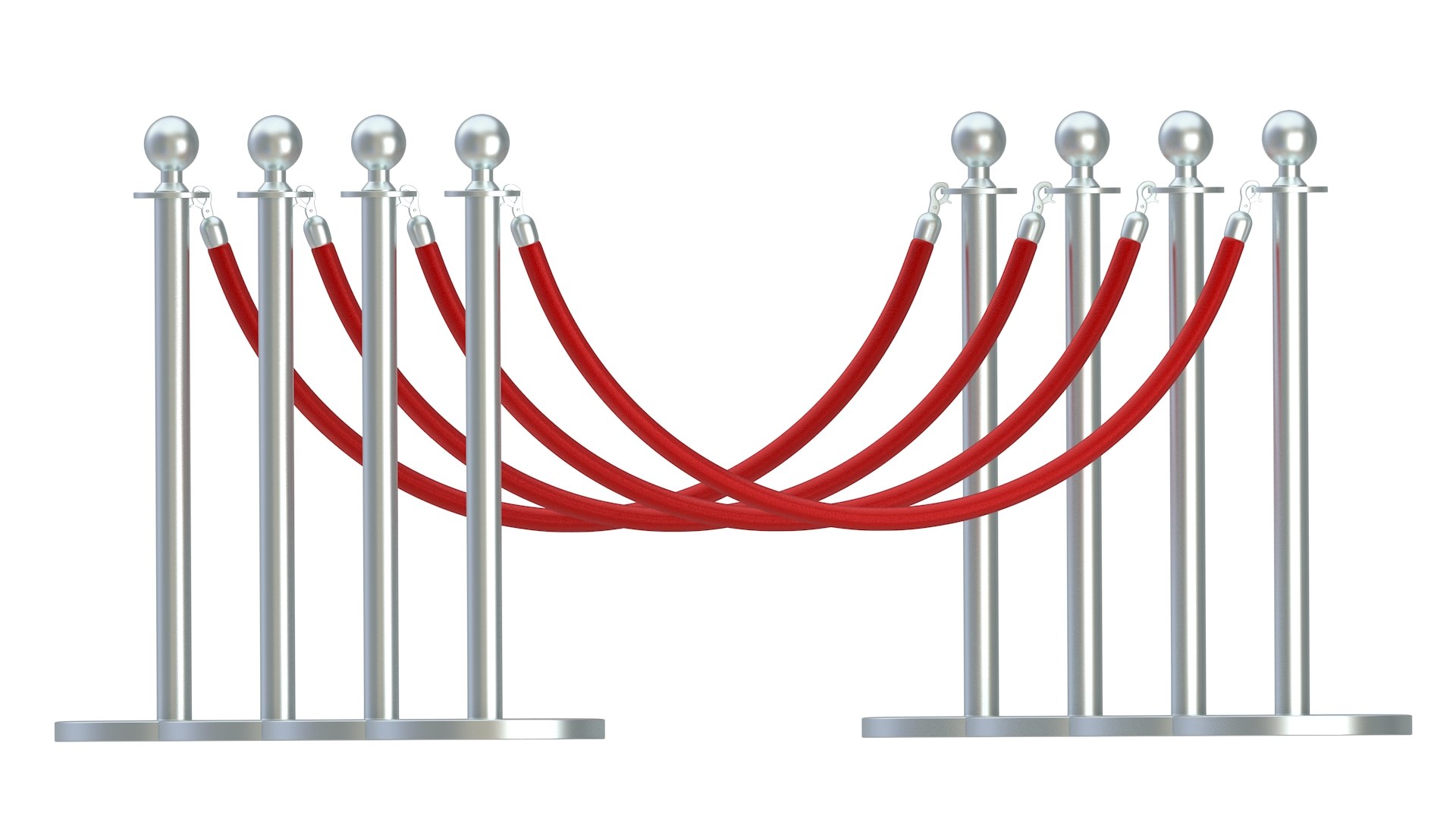 Silver Stanchion 3D Model - TurboSquid 2088365