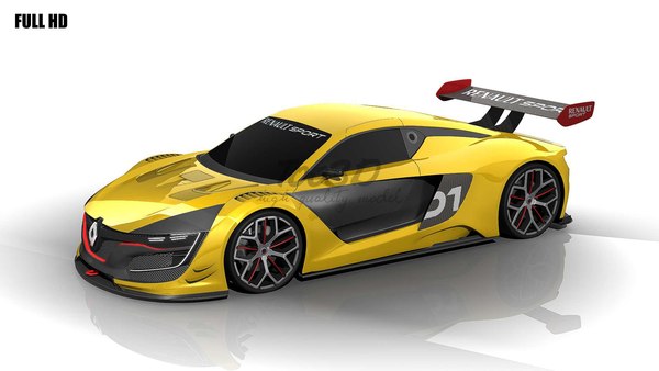 renault rs01 race 3d model