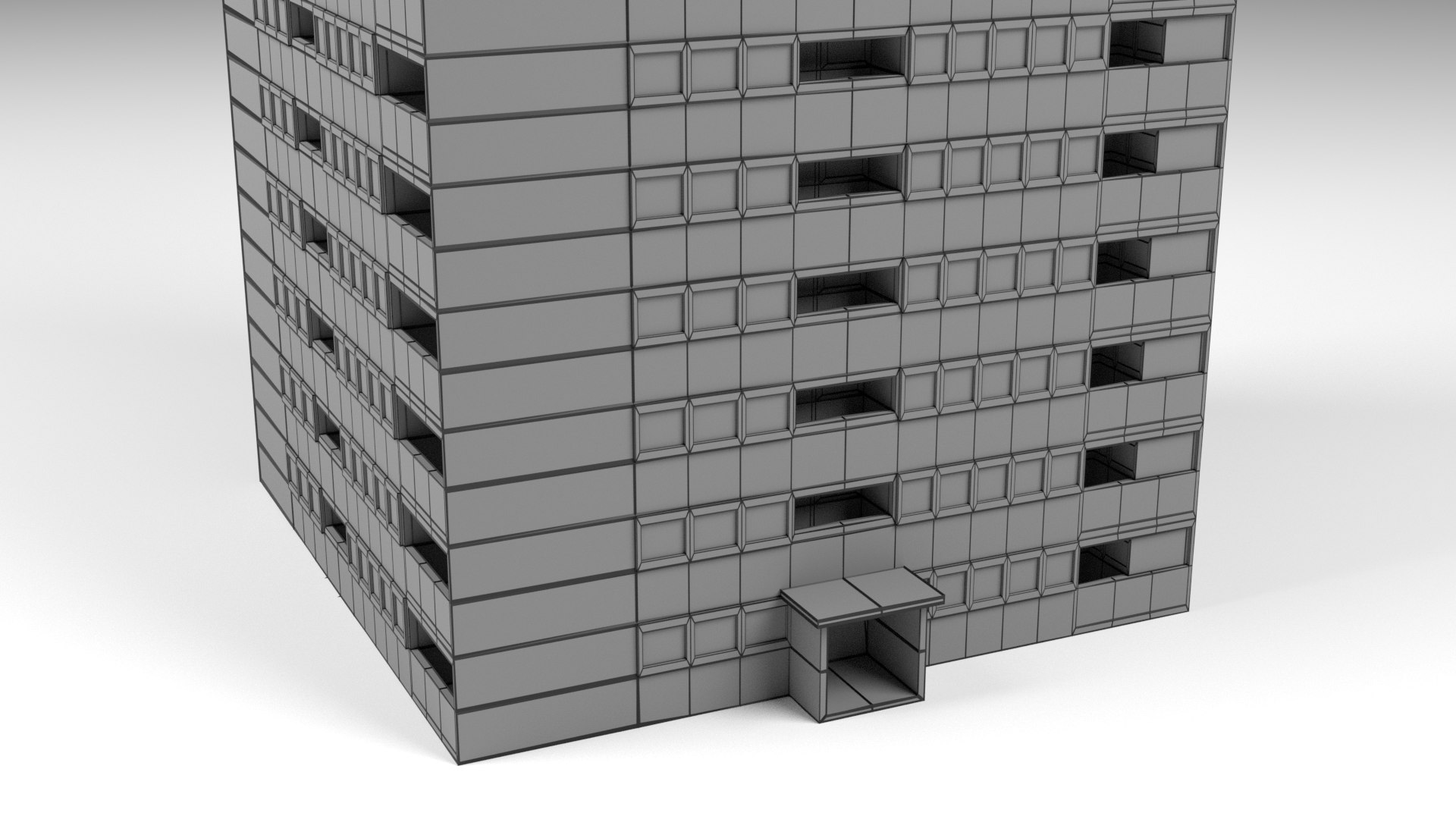 3D Block of Flats 1 - TurboSquid 1798420