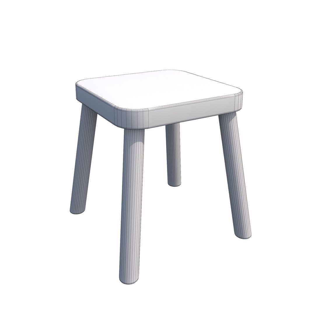 3d Model Of Ikea Flisat Childrens Stool