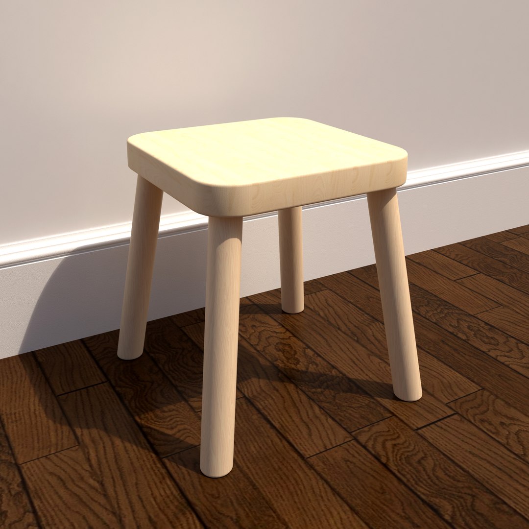 3d Model Of Ikea Flisat Childrens Stool