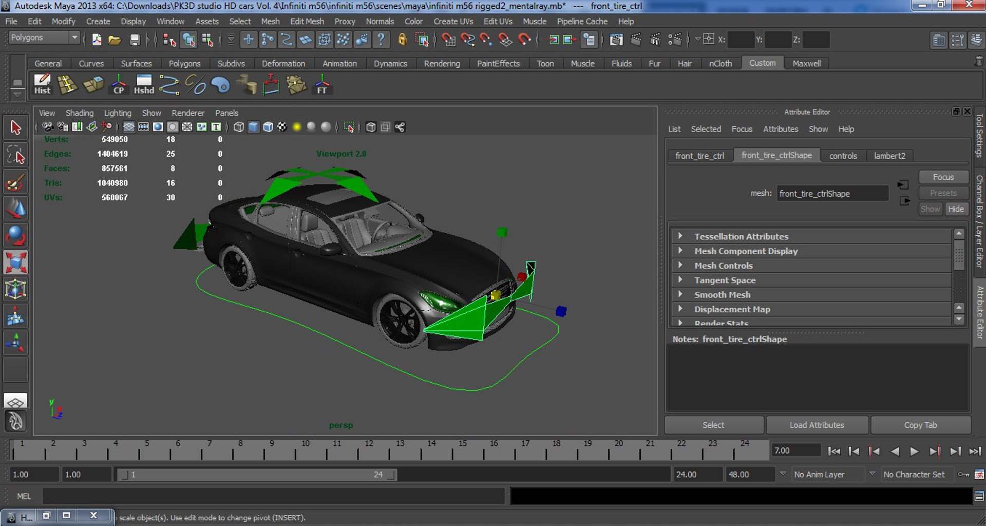 Infiniti M56 Rigged Car 3d Model