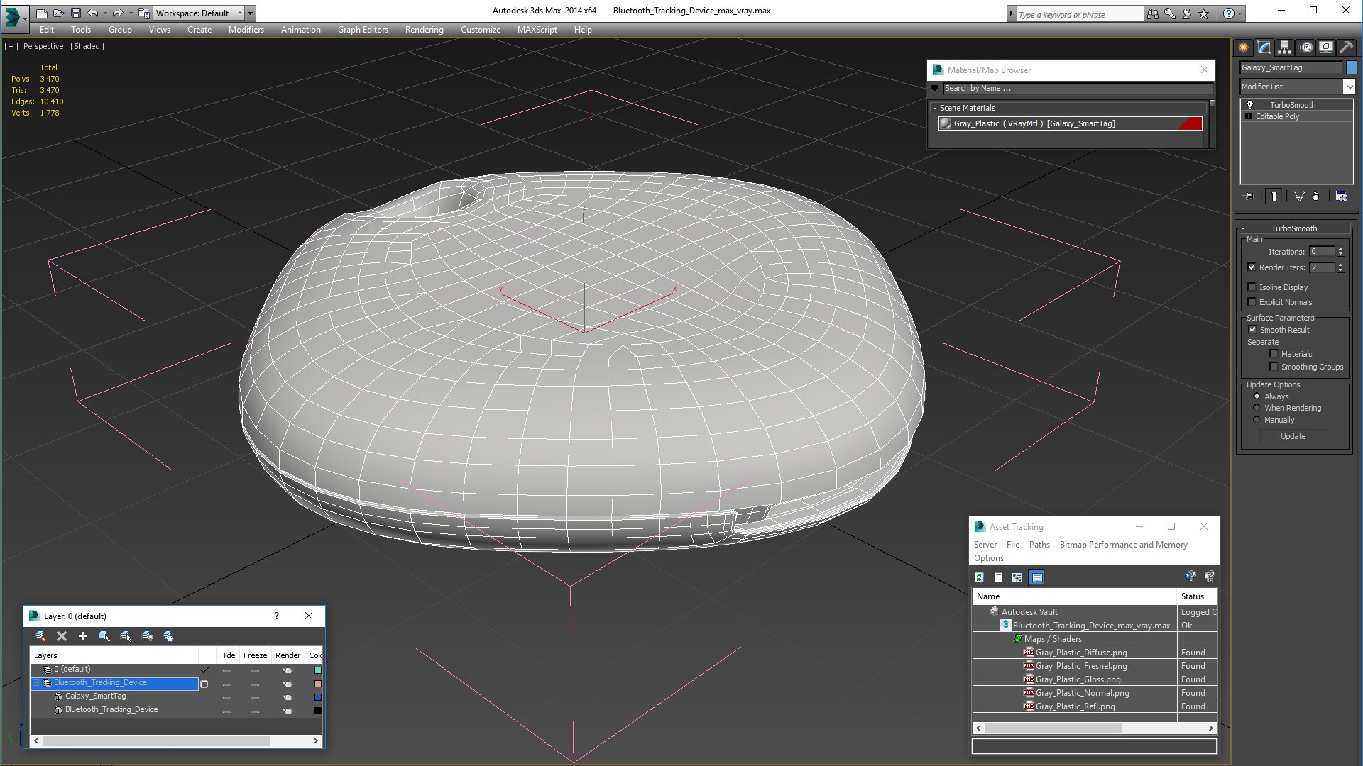 Tracking device bluetooth 3D model - TurboSquid 1706867