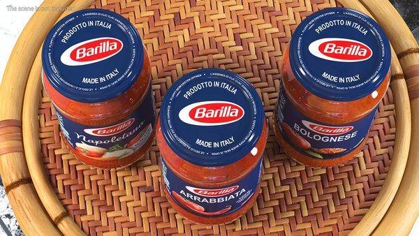 modelo 3d Juego de Lata de Salsa Barilla 12oz - TurboSquid 1771476
