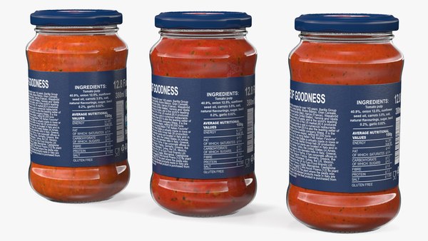 modelo 3d Juego de Lata de Salsa Barilla 12oz - TurboSquid 1771476