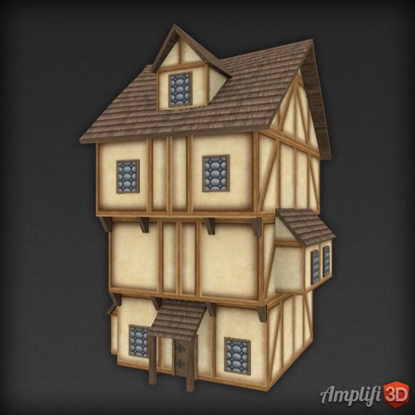 3d model medieval house