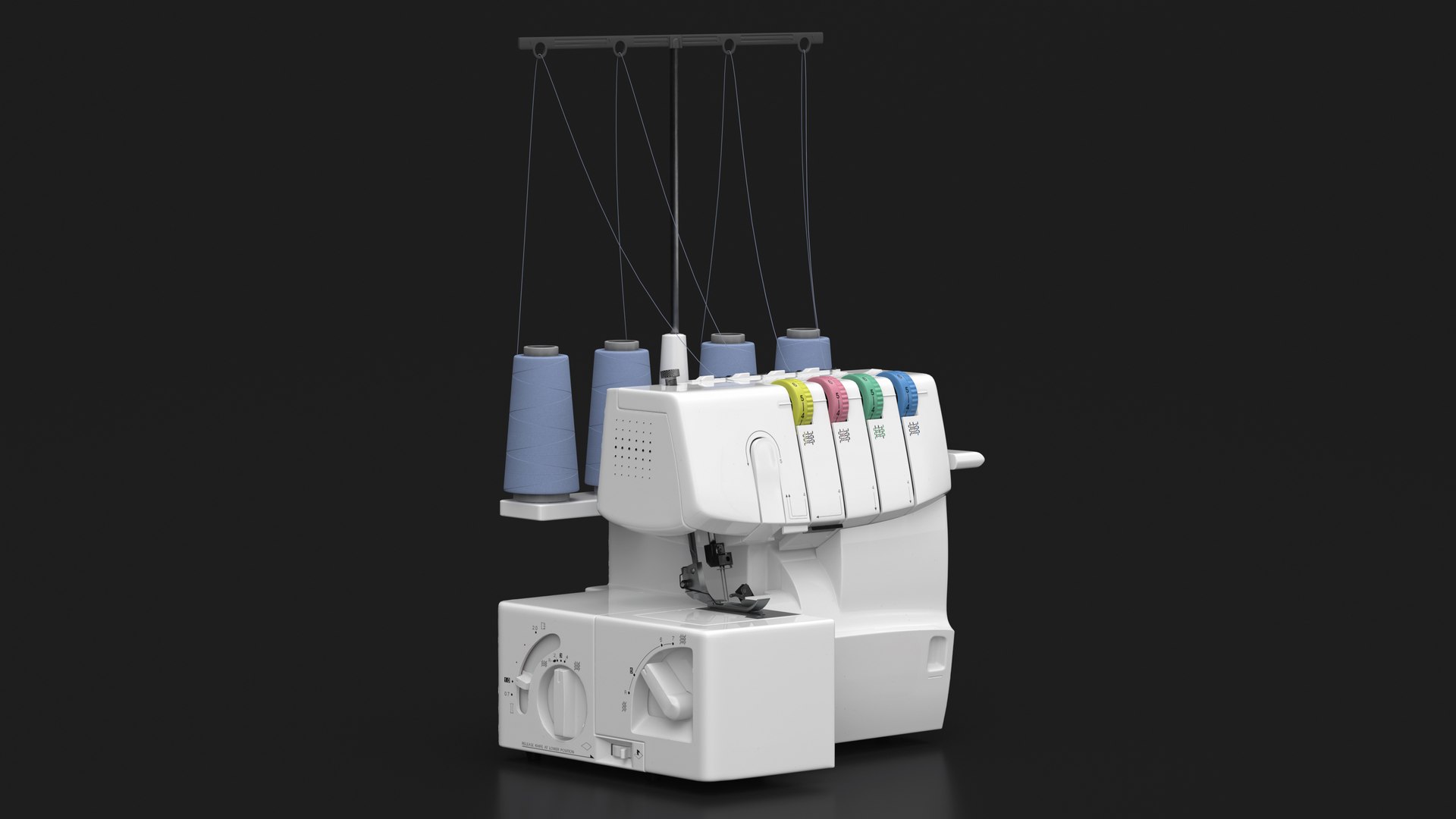 Compact Serger Overlock Machine With Thread Spools Model - TurboSquid ...