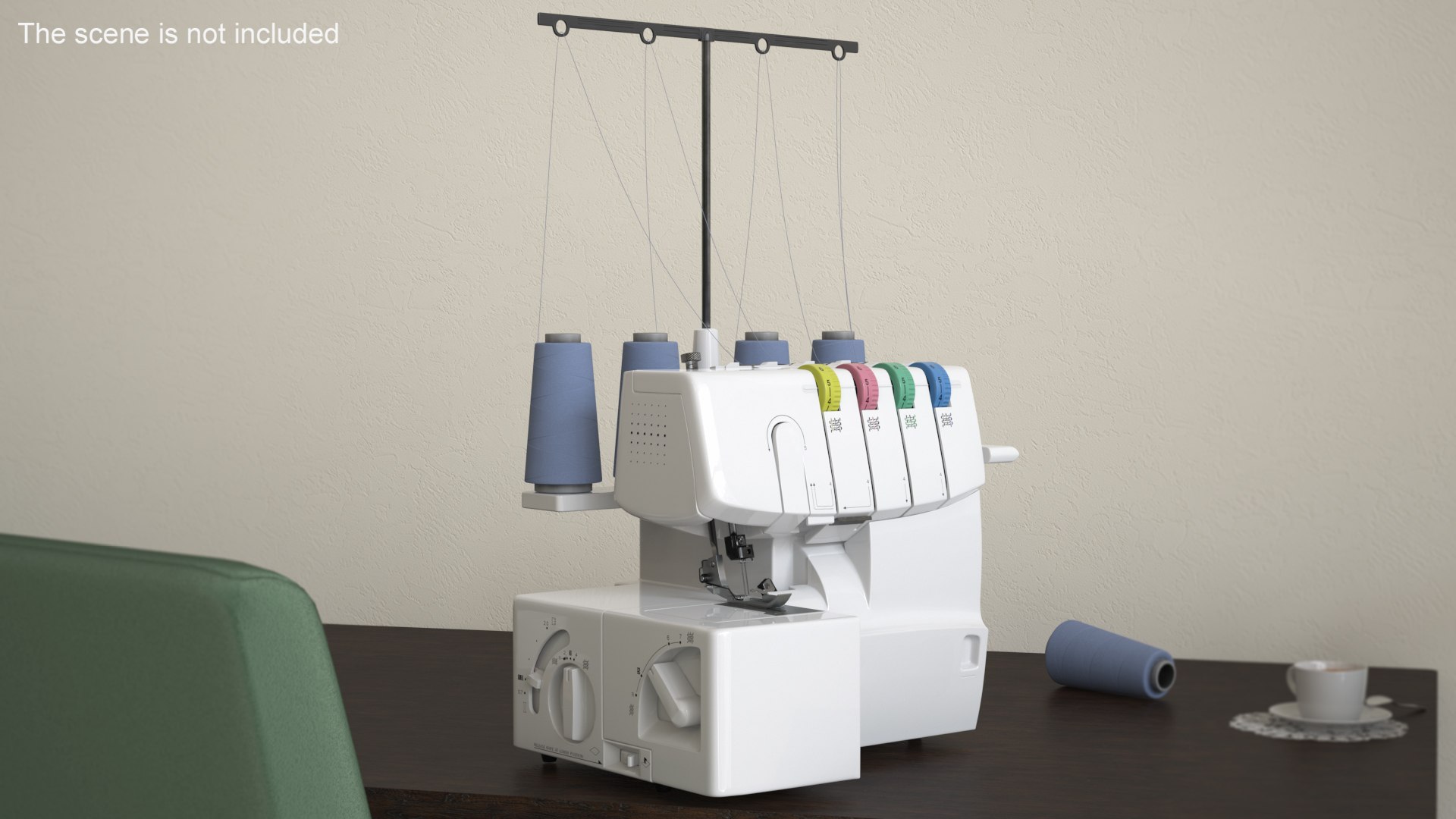 Compact Serger Overlock Machine With Thread Spools Model - TurboSquid ...