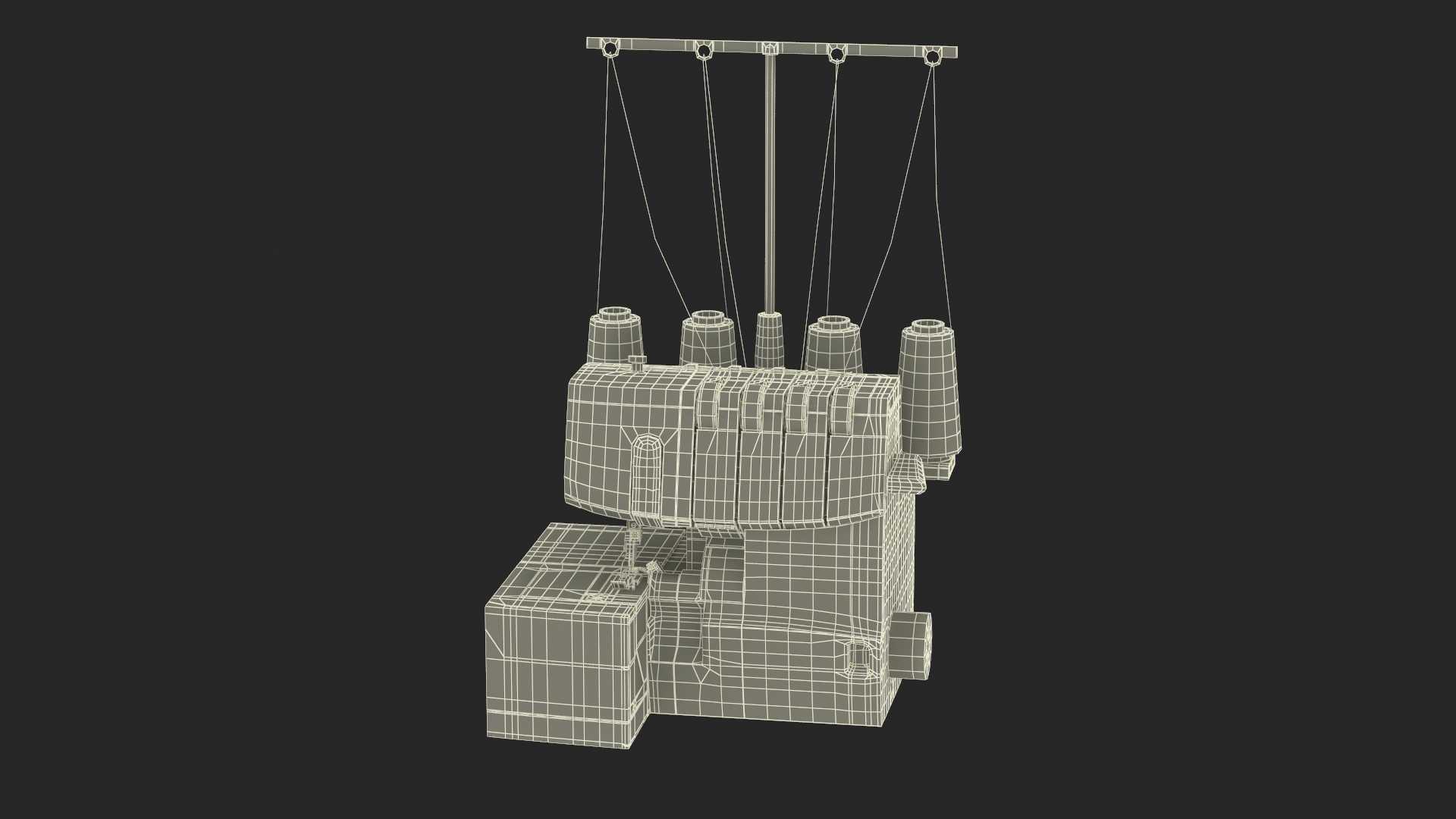 Compact Serger Overlock Machine With Thread Spools Model - TurboSquid ...