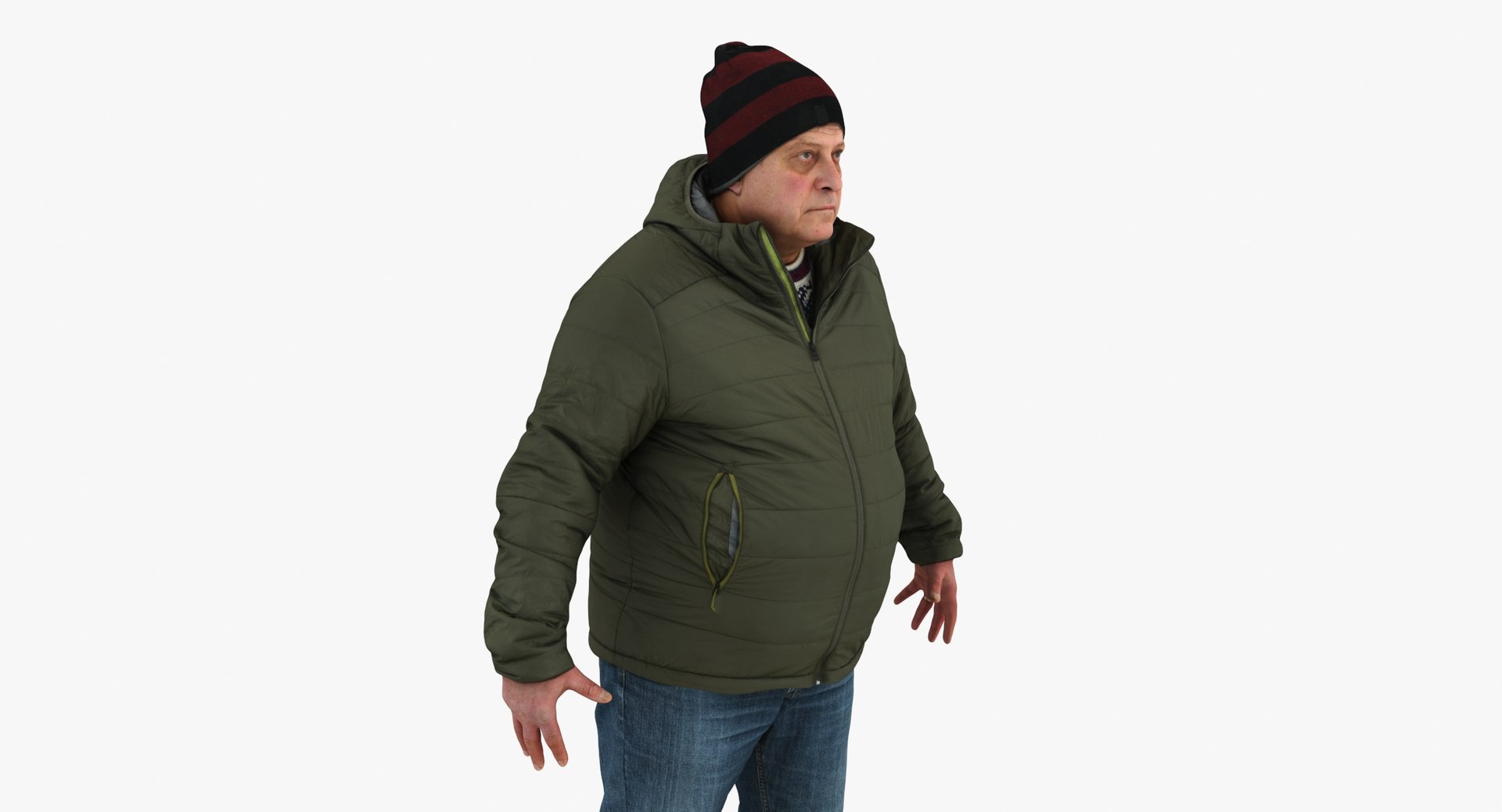 3D Model Aiden Casual Winter A Pose - TurboSquid 2116078