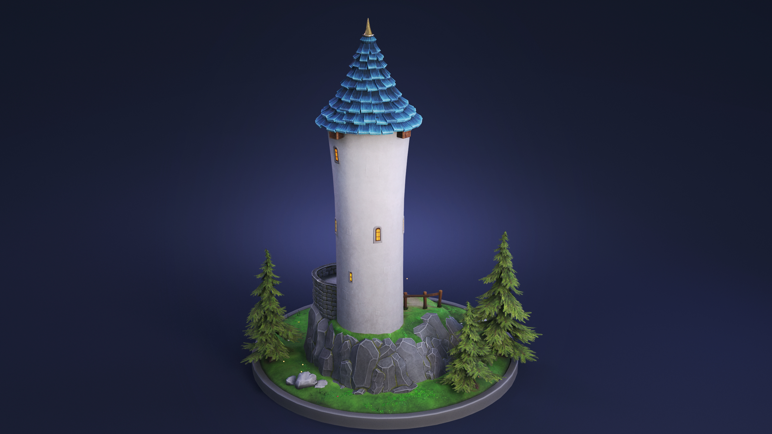 3D model Stylized Tower - TurboSquid 1765129