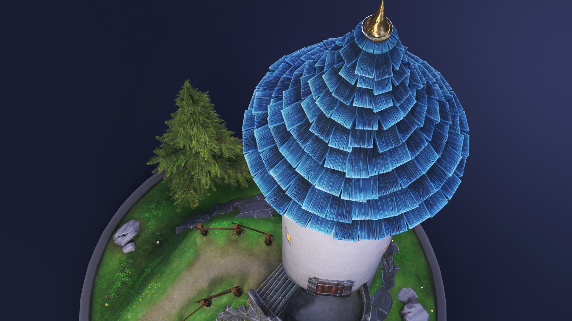 3D Model Stylized Tower - TurboSquid 1765129