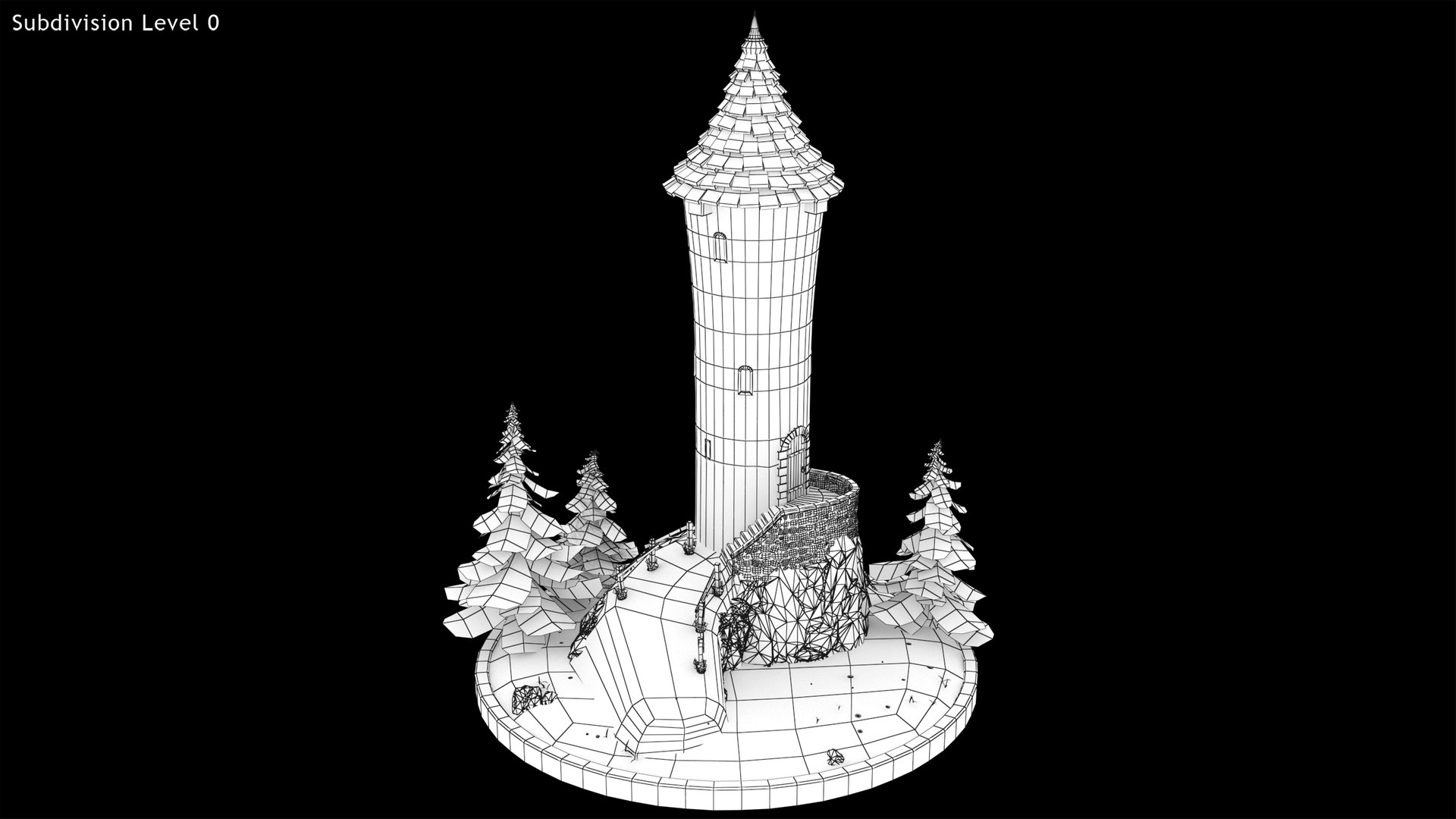 3D Model Stylized Tower - TurboSquid 1765129