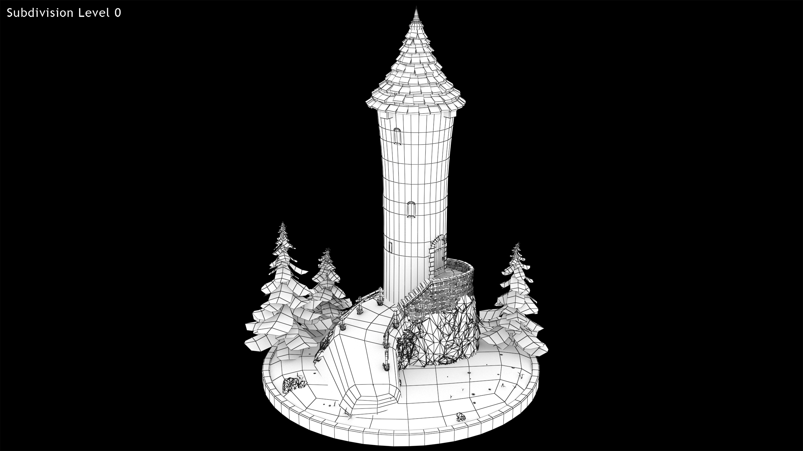 3D model Stylized Tower - TurboSquid 1765129