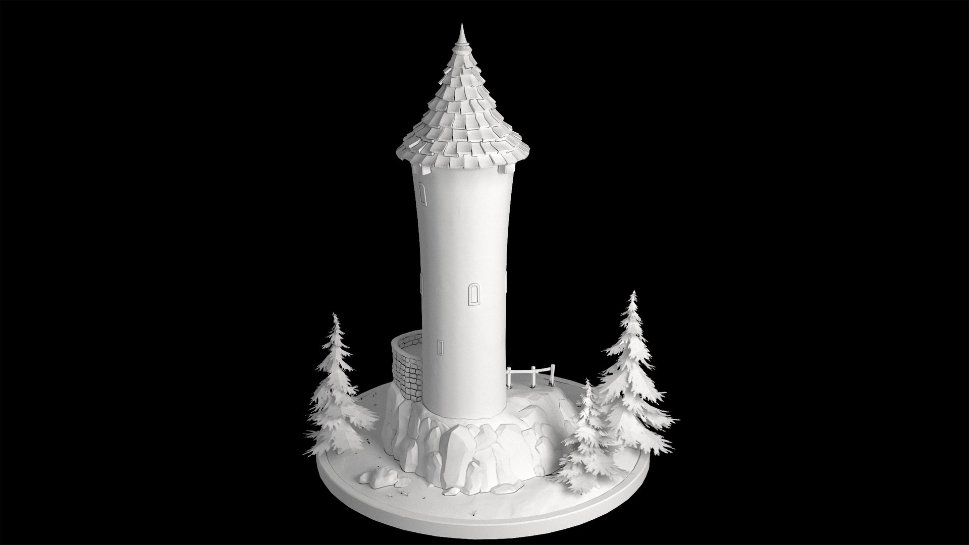 3D Model Stylized Tower - TurboSquid 1765129
