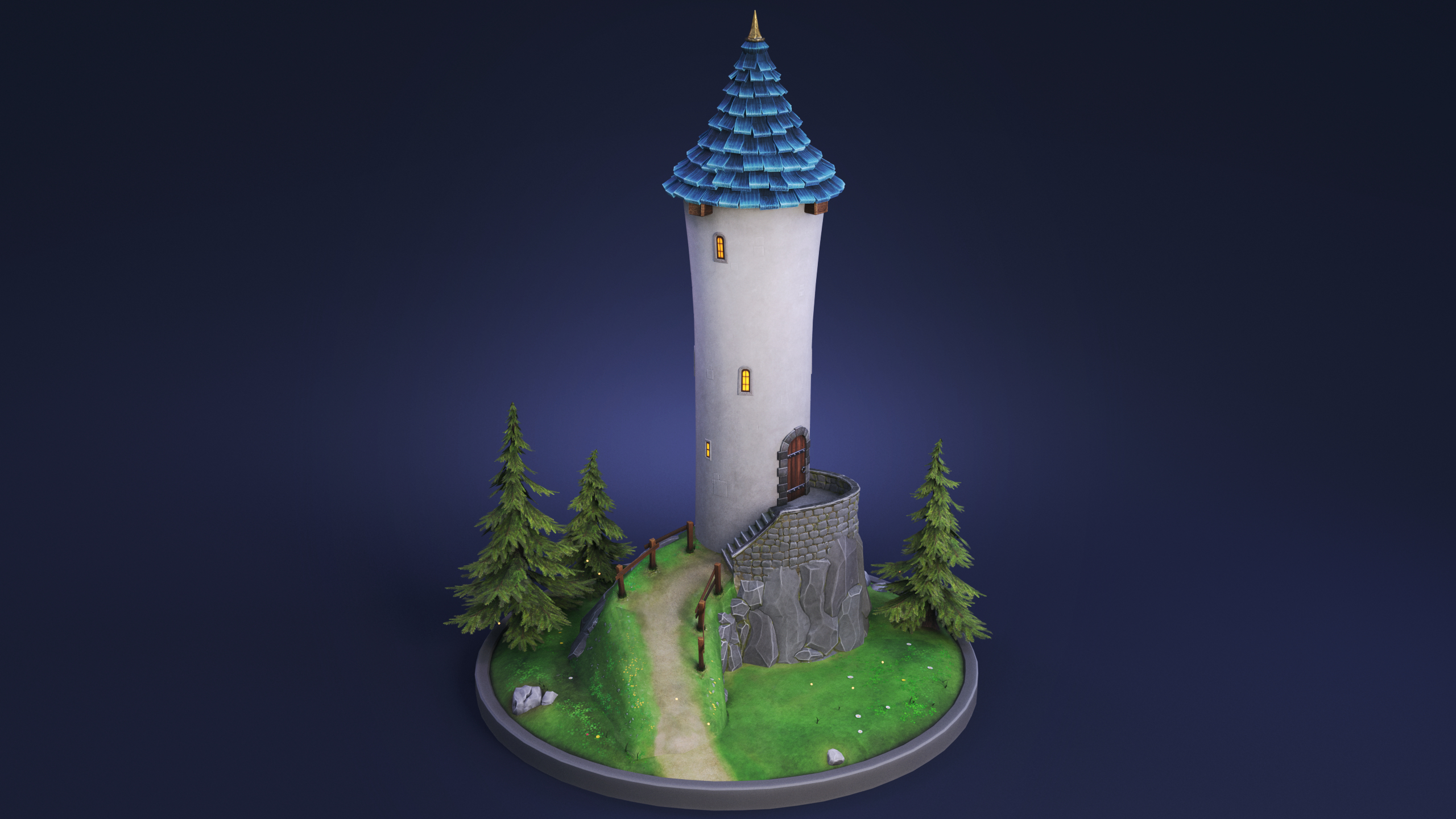 3D model Stylized Tower - TurboSquid 1765129