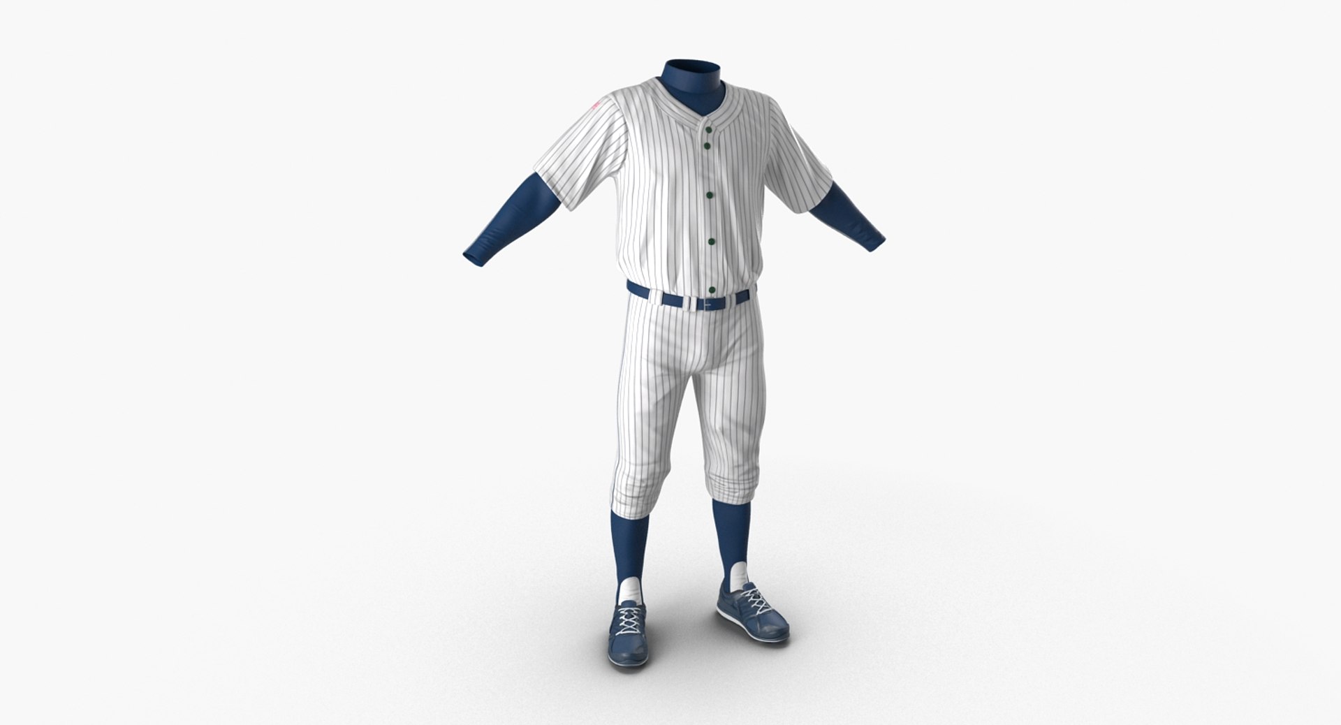 baseball player outfit generic 3d c4d