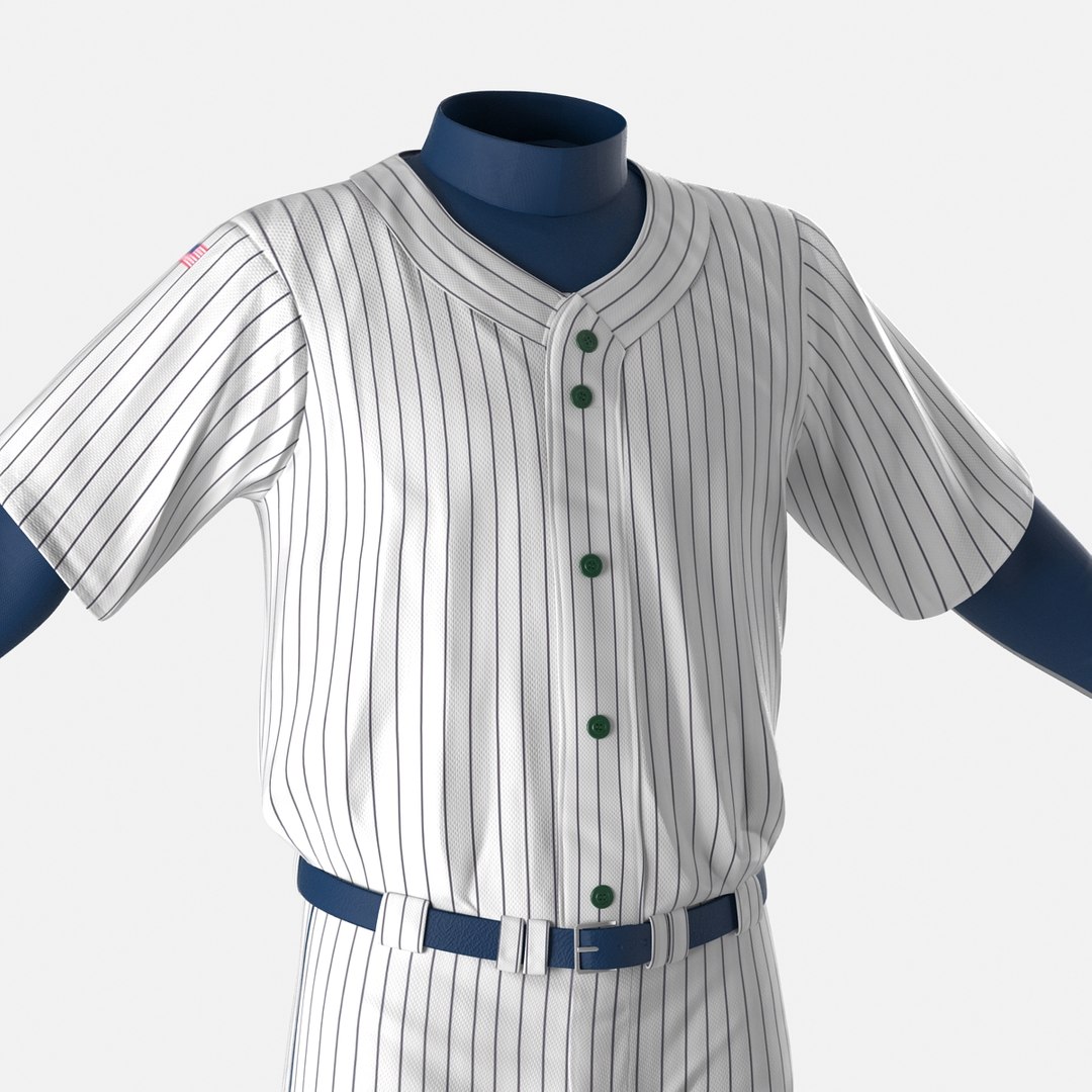 baseball player outfit generic 3d c4d