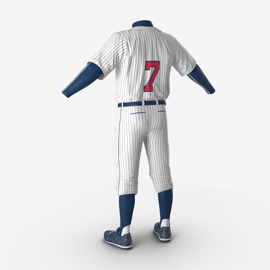 baseball player outfit generic 3d c4d