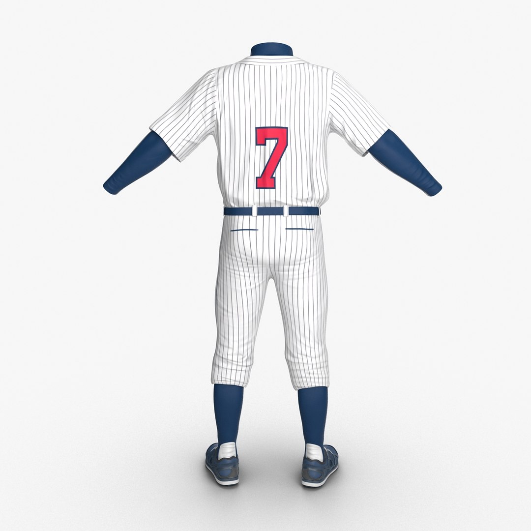baseball player outfit generic 3d c4d