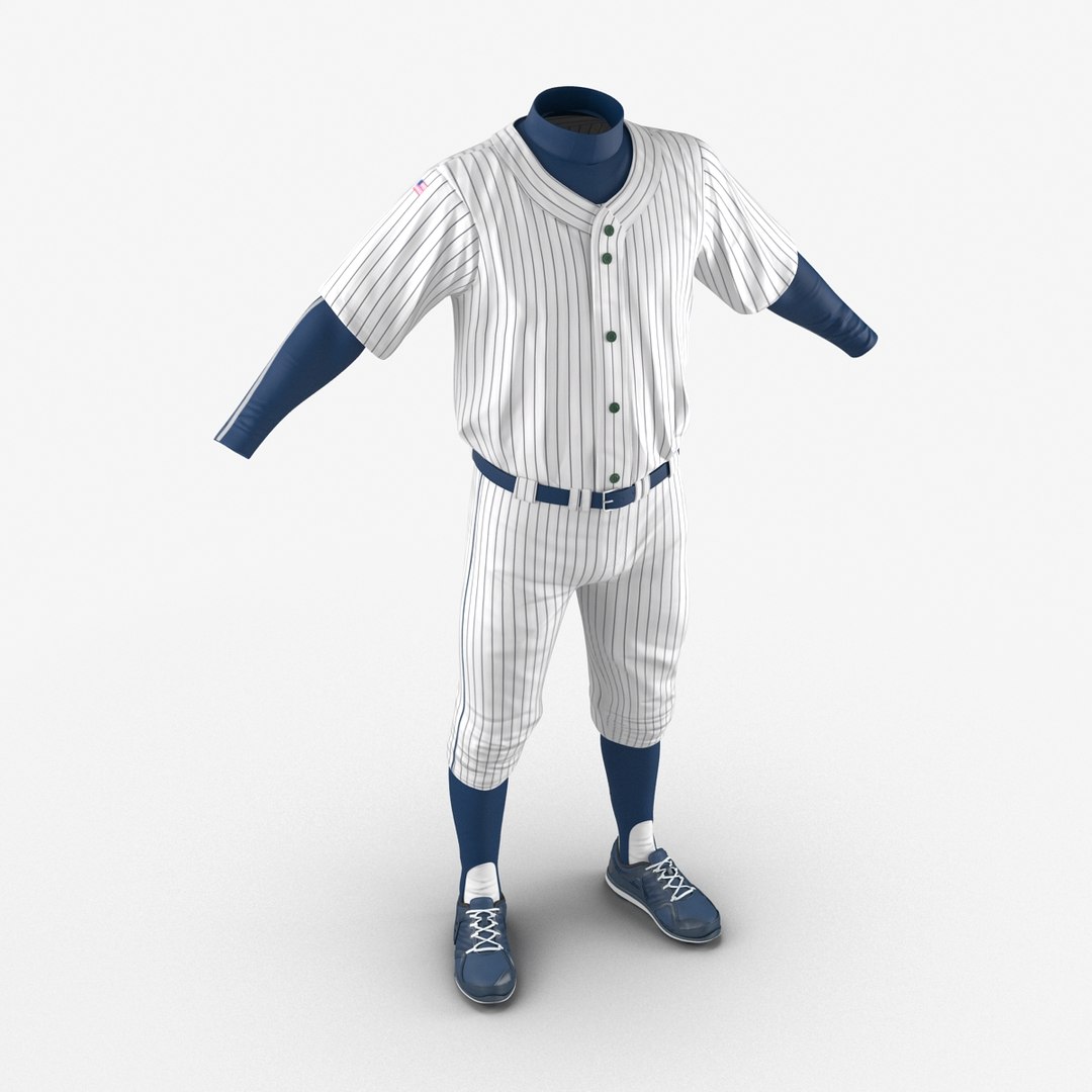 baseball player outfit generic 3d c4d