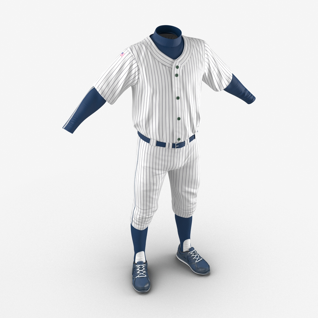 baseball player outfit generic 3d c4d