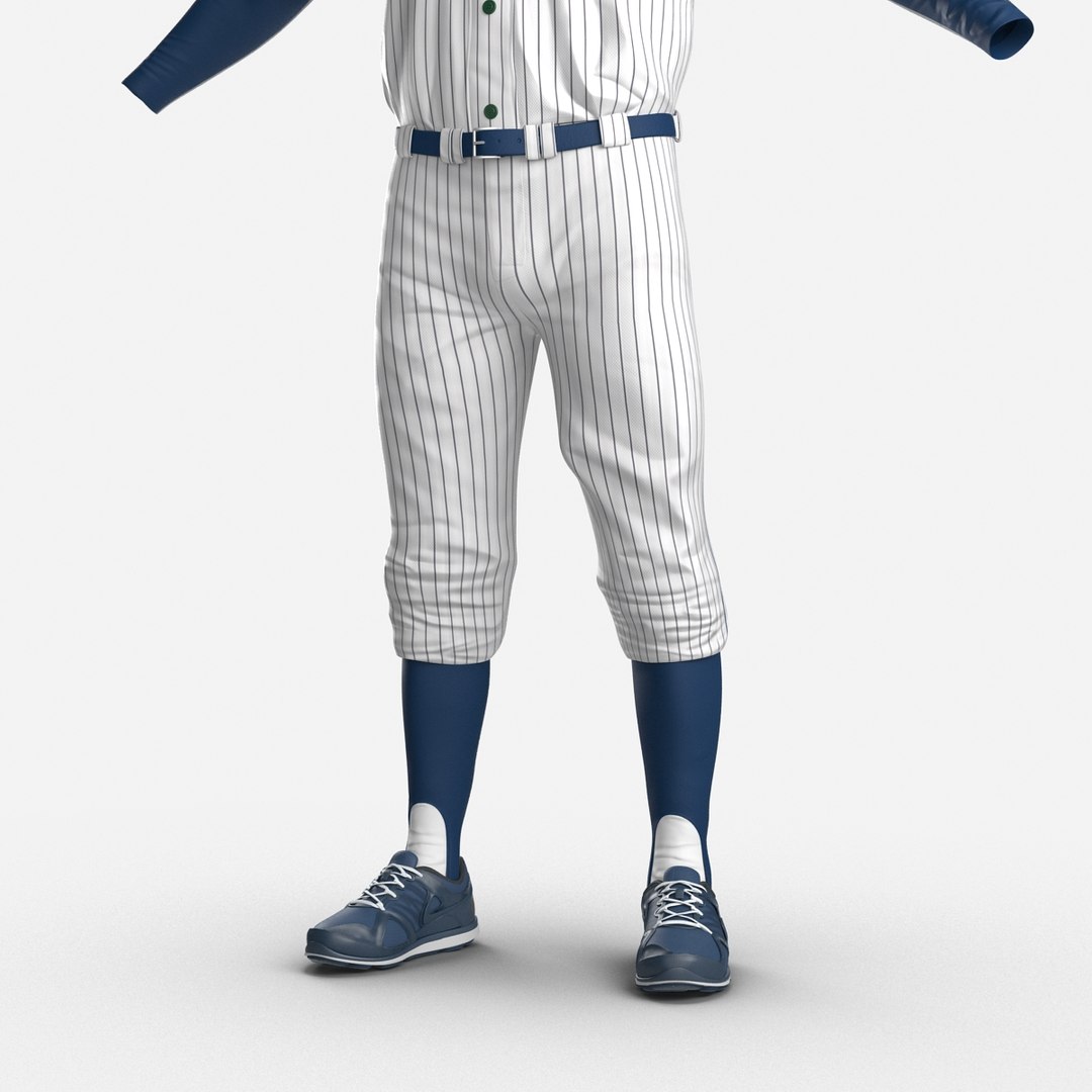 baseball player outfit generic 3d c4d